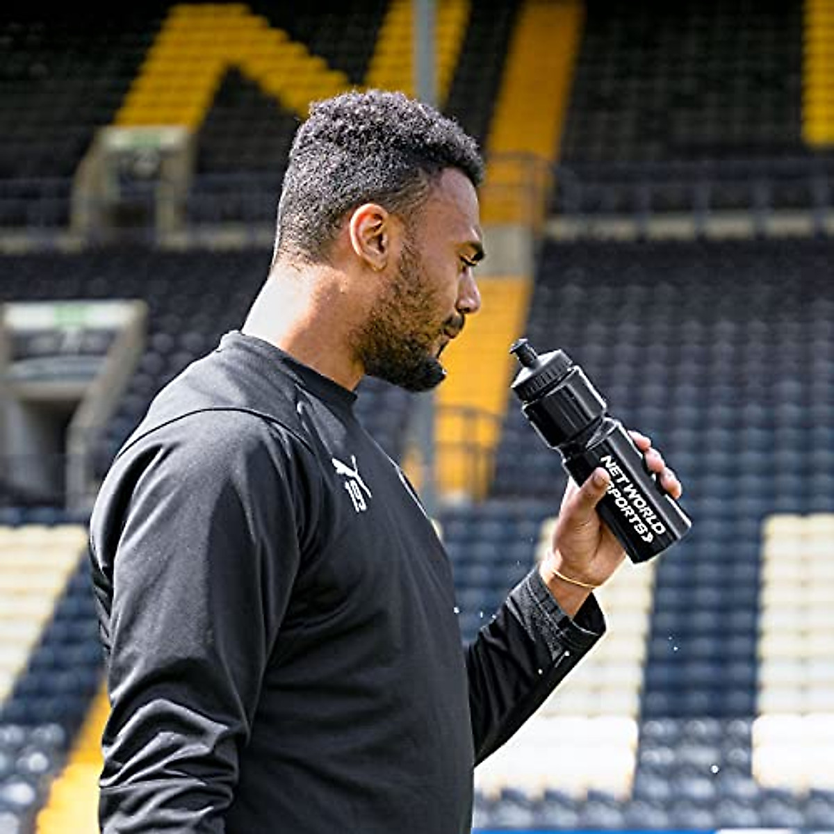 Net World Sports 10 Water Bottles & Carrier [750ml] - BPA Free Plastic Available (Orange)