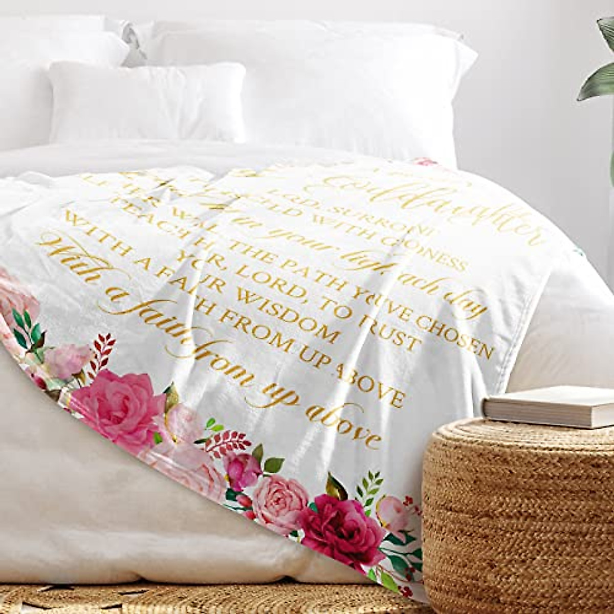 qixnzagr Goddaughter Gifts from Godmother Godfather to My Goddaughter Custom Blanket Christmas Birthday Graduation Gifts for Goddaughter Baptism Gifts Throw Blanket 60 inch x 50 inch