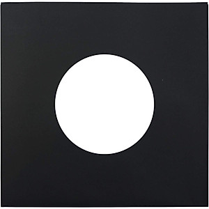Square Deal Recordings & Supplies - 7" 45pm Vinyl Record Inner Sleeves - Archival Quality, Super Heavyweight 29# Black Paper with Hole - Set of 25#07IWBK