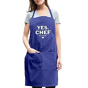 Yes Chef Say it Back Apron The Original Beef of Chicagoland TV Show Quote Merch Gifts for Chef - Royal Blue