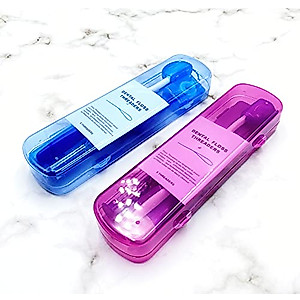 EvaGO Portable Orthodontic Care Kit Orthodontic Toothbrush Kit Travel Oral Care Kit(8pcs/Set)- Blue