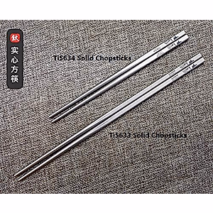 Keith Titanium Ti5633 Solid Square Handle Chopsticks with Aluminum Case (Grey) ●●●●●●● Keith's 18th Anniversary: Exclusive Price!
