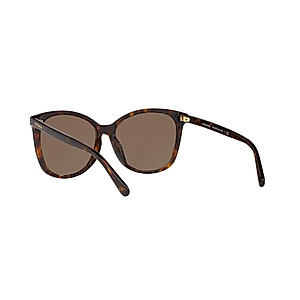 Coach HC8271U Universal Fit Sunglasses, Dark Tortoise/Dark Brown, 57 mm