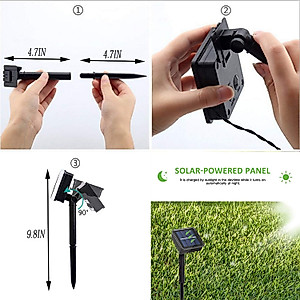 Winboom 100 Led 39.4FT Solar Christmas Lights Outdoor Waterproof 8 Modes Star Solar String Lights,Solar Powered Fairy Light for Outside Garden Tree