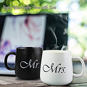 Mr and Mrs Coffee Mugs Set,Couple Gifts,Wedding Presents for Bridal Shower,Engagement Gifts for Couples, Newlyweds Gifts
