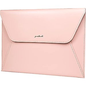11 Inch Tablet Sleeve Case for 10.9 New iPad Air 4, iPad Pro 11, 10.5 iPad Air/Pro, 10.2 iPad, Microsoft Surface Go 2/1, Samsung Galaxy Tablet,PVC Leather Pouch Bag with Pen Holder-Pink