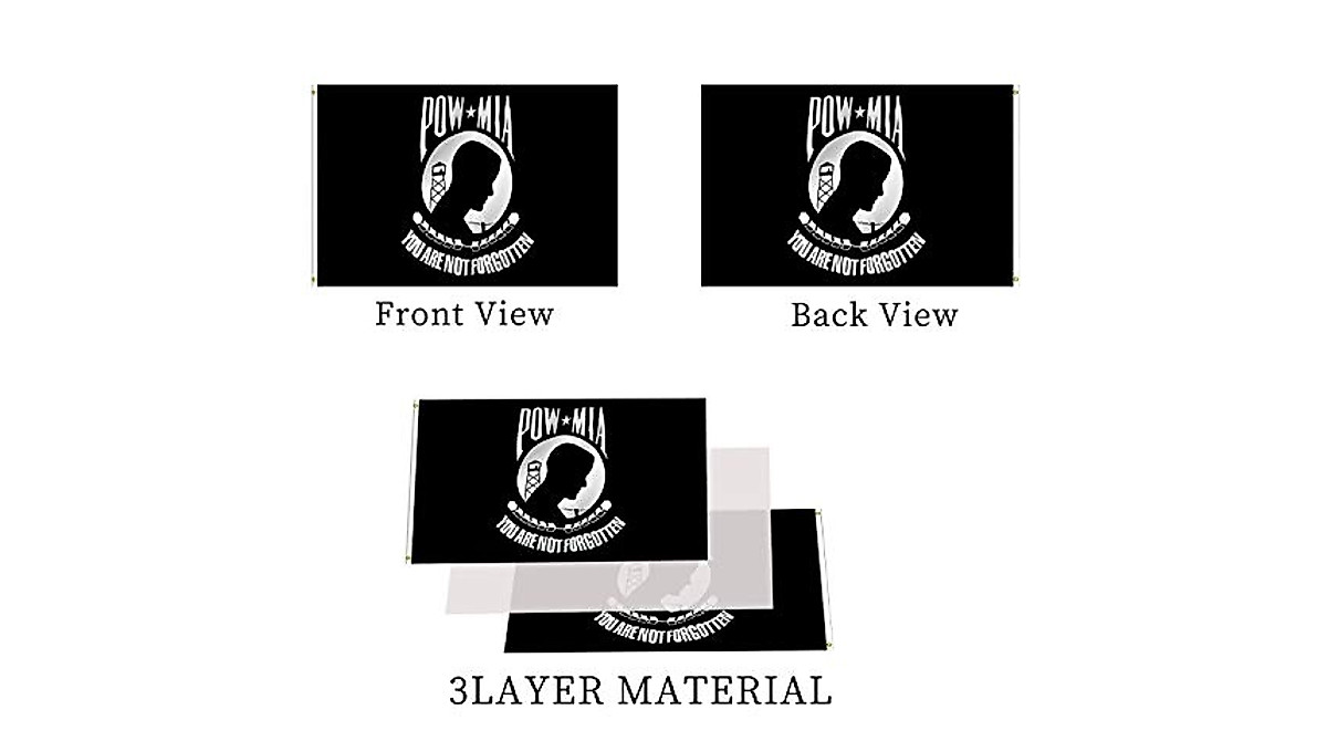 Pow Mia Flag 2x3 Ft Outdoor Heavy Duty Polyester Military Pow Flags ...
