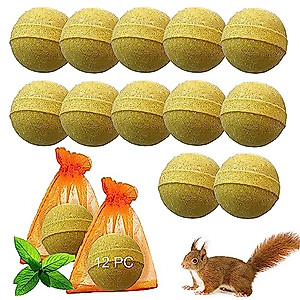 Squirrel Repellent 12 Pack, Chipmunk Repellent Outdoor, Natural Squirrel Repellent & Mint Squirrel Deterrent for Bird Feeders/Garden/Attic,Safe Around Kid & Pets, Keep Squirrel Away for Plants