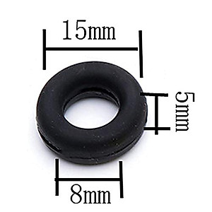 40 Pieces (20 Pairs) Eyeglasses Temple Tips Sleeve Retainers Silicone Anti-Slip Round Eyeglass Retainers for Spectacle Sunglasses Reading Glasses Eyewear Children's Eyeglass, Black