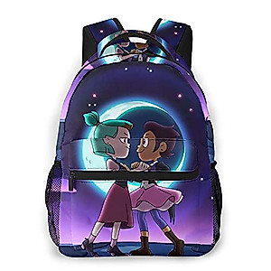 Cartoon The Owl House Casual Backpack Funny Laptop Back Pack Book Bag Hiking Outgoing Daypack For Adult Women Mens