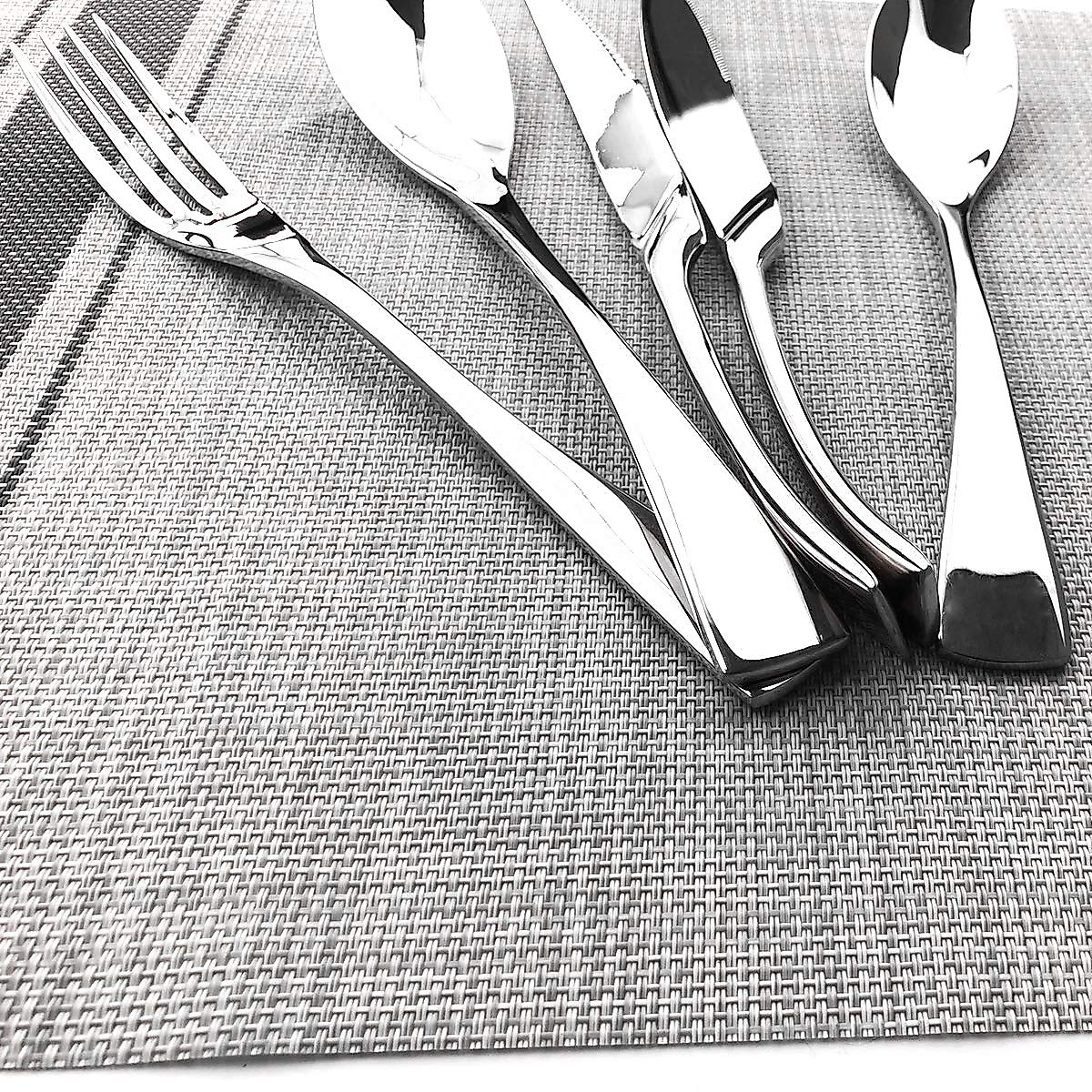 Silverware Set, Uniturcky 28-Piece 304 Stainless Steel Mirror Polished Silver Flatware Set Service for 4, Knife Fork Spoon Kitchen Utensil Sets, Tableware Cutlery Set For Home And Restaurant