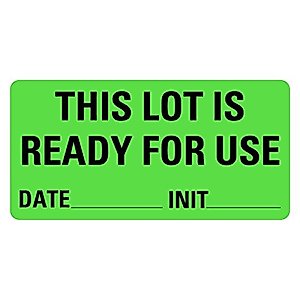 LabelValue.com | This LOT is Ready for USE Medical Labels LV-MQC17