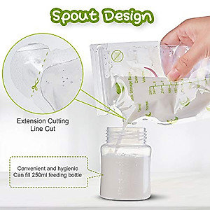 Breastmilk Storage Bags 110 Count 8 OZ 250ML Milk Freezer Bags for Breastfeeding Milk Storage Bag Leak Proof Double Zipper Seal