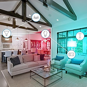 Feit Electric Smart Recessed Light, Fits Most 5-6" Can Housing, Works with Alexa or Google Assistant, Dimmable, 75W Equiv, 1000 Lumens, 2.4GHz WiFi Color Changing Downlight, LEDR6/RGBW/AG, 1 Pack