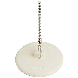 Danco Rubber Tub Stopper with Chain, White (80783)