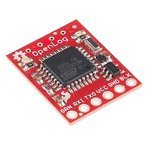 SparkFun OpenLog Open-source data logger works over a simple serial connection Supports microSD FAT16/32 cards up to 32GB Configurable baud rates up to 115200bps Preprogrammed ATmega328 and bootloader