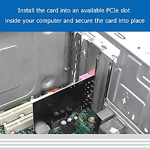 GODSHARK PCIe Sound Card, 5.1 Internal Sound Card for PC Windows 8 7 with Low Profile Bracket, 3D Stereo PCI-e Audio Card, CMI8738 Chip 32/64 Bit Sound Card PCI Express Adapter