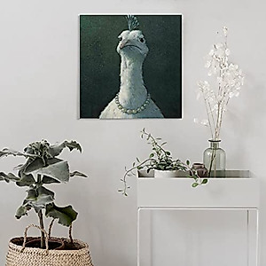 Funny Posters Illustration Michael Sowa Art Guinea Fowl, Diving Pig, Image Conscious The Blue Sofa, Dog with Cone Aesthetic Posters (6) Wall Art Paintings Canvas Wall Decor Home Decor Living Room De