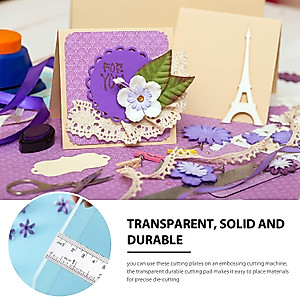 Transparency Acrylic Cutting Pads Die Cutting Plates for Embossing Crafting (4 Pieces, 8.7 x 6.1 Inch)
