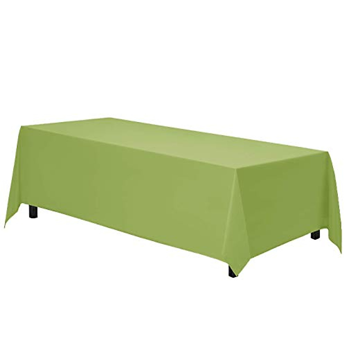 Gee Di Moda Rectangle Tablecloth - 70 x 120 Inch Apple Green Table Cloth for 6 or 8 Foot Rectangle Table - Heavy Duty Washable Fabric - for Buffet Table, Holiday Party, Dinner, Wedding & Baby Shower