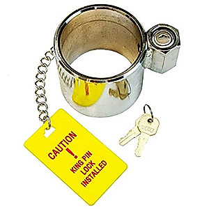 VULCAN King Pin Trailer Hitch Lock - Heavy Duty Chromed Steel - Works with RVs and Class 8 Trailers