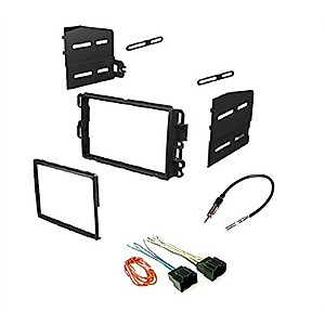 ASC Car Stereo Dash Kit, Wire Harness, and Antenna Adapter Combo to Add a Double Din Radio for some Buick Chevrolet GMC Pontiac Saturn- most 2007-2011 Tahoe, Silverado, Suburban etc.- Listed below