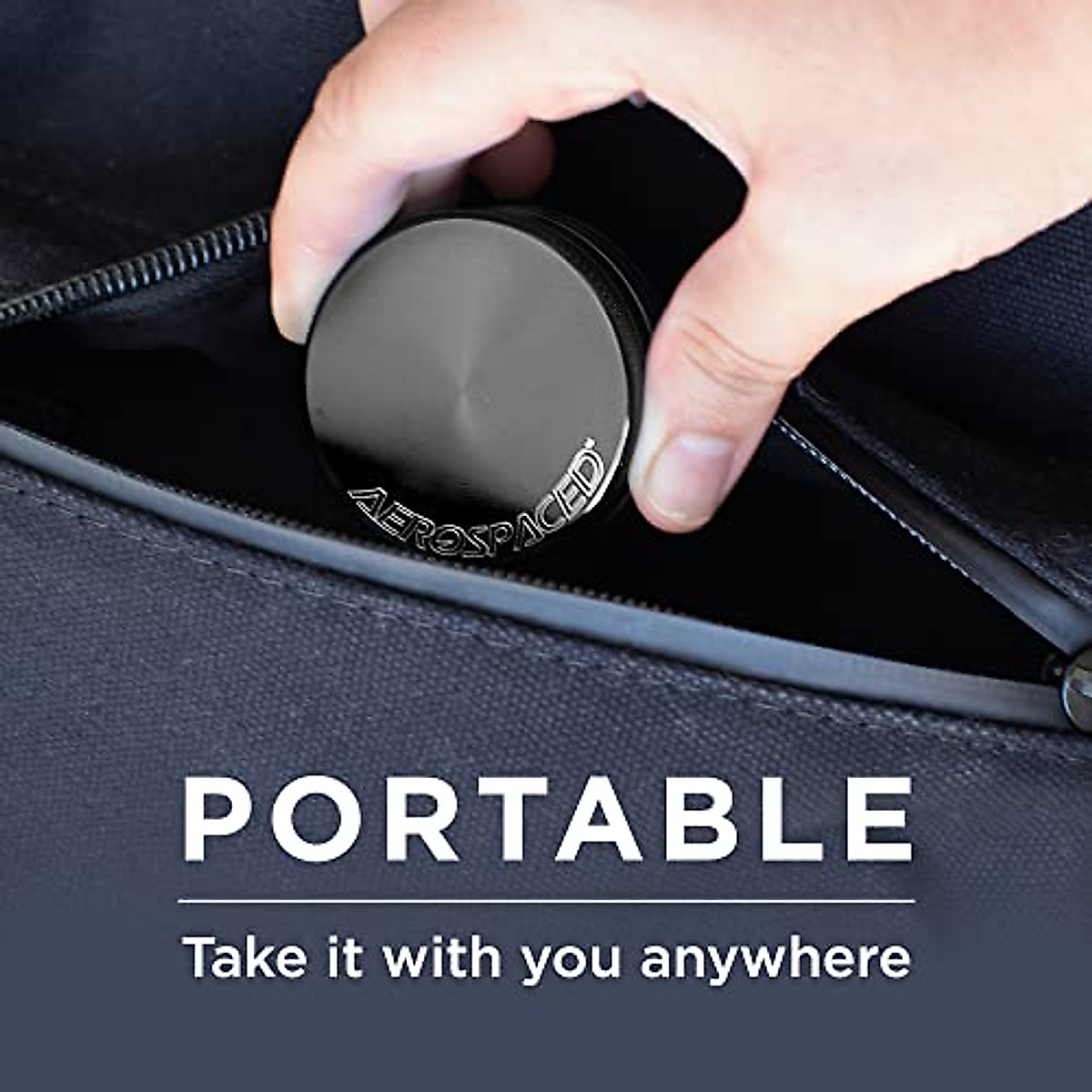 Aerospaced 2-Piece Grinder 6061 Aircraft-Grade Aluminum, 30 Razor-Sharp Diamond Teeth, Scratch-Resistant Anodized Finish, Secure Magnetic Lid, Airtight Seal - Enhance Your Cooking