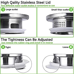 Artcome 60 Ounces Glass Iced Tea Pitcher with Stainless Steel Strainer Lid, Hot/Cold Water Jug, Juice Beverage Carafe