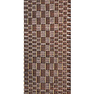 Legacy Decor 5 Panels Room Divider Privacy Screen Weaved Bamboo Fiber Brown Color 5.9 ft High X 7.2 ft Wide