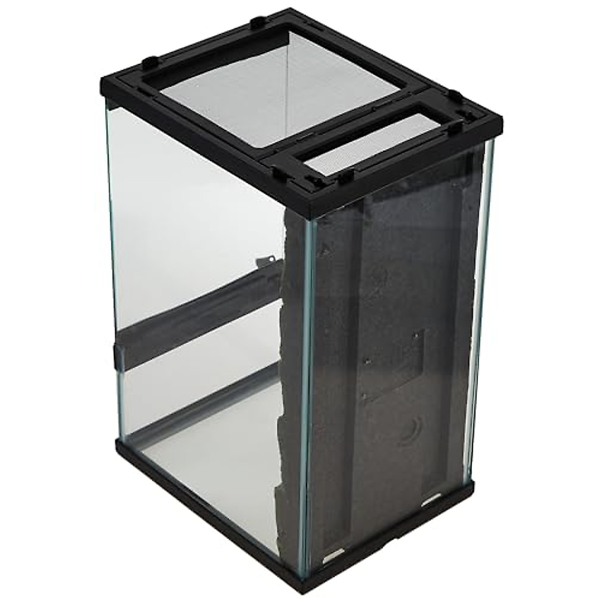 Zilla Front Opening Terrarium - 8" x 10" x 15",Black