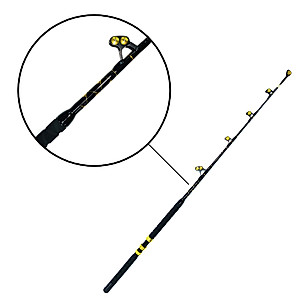 EatMyTackle Roller Guide Saltwater Fishing Rod | Blue Marlin Tournament Edition (130-160lb)