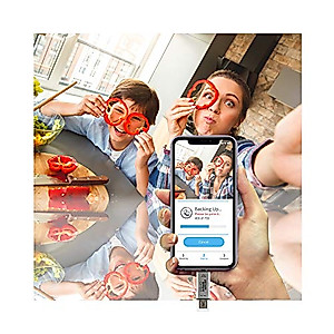 Picture Keeper Connect Photo & Video USB Flash Drive for Apple, Android & PC Devices, 64GB Thumb Drive, Red