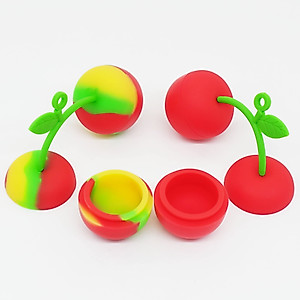 vitakiwi 10ml Cherry Silicone Wax Container Non-stick Jars (10)