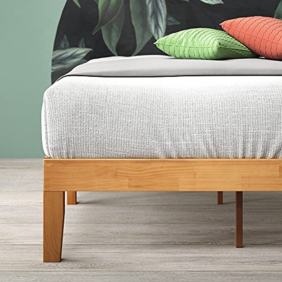ZINUS Moiz Wood Platform Bed Frame / Wood Slat Support / No Box Spring Needed / Easy Assembly, Natural, King