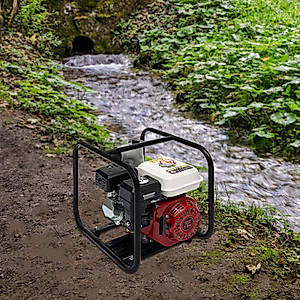 4-Stroke 7.5 HP Gasoline Engine Water Pump,210cc 3in Gasoline Powered Water Transfer Pump,Single Cylinder Air-cooled Trash Pump for Reenhouse Planting,Ground Cleaning,Fishpond Aquaculture…