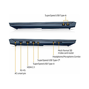 HP 2021 Victus 16.1" FHD Gaming Laptop, Intel Core i5-11400H (Beats i7-9750H), 16GB RAM, 512GB PCIe SSD, Backlit Keyboard, GeForce RTX3050 Graphics, HD Webcam, Win 11, Blue, 32GB USB Card