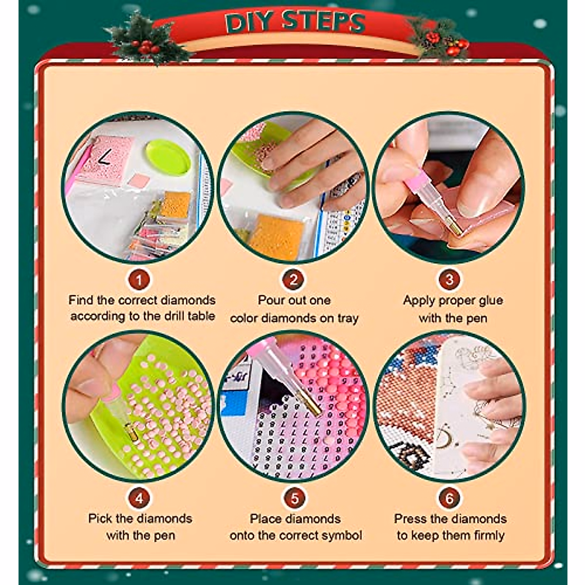 Winter Diamond Painting Kits,Diamond Art Kit for Adults,6D Round Diamond Painting Kit Full Drill for Gift,Wall Décor