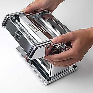 Marcato Spaghetti, Ravioli and Linguine Set, Made in Italy, Works with Atlas 150 Pasta Machine, Set of 3, Silver