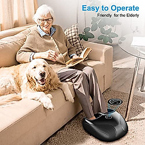COMFIER Foot Massager Machine with Heat, Shiatsu, Keading Rolling Compression Feet Massager for Plantar Fasciitis, Neuropathy, Gifts for Women,Men Fits up to Men Size 13, Foot Warmer Massager,