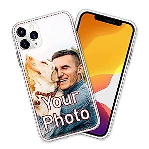 RobertsShop, Personalized Design Your Own Picture Photo Custom Customized Phone Case Cover Compatible with iPhone 6 6s 7 8 Plus SE 2020 X XS XR 11 12 Mini Pro Max Samsung Galaxy S9 S10 S20 S21 Thermoplastic Polyurethane