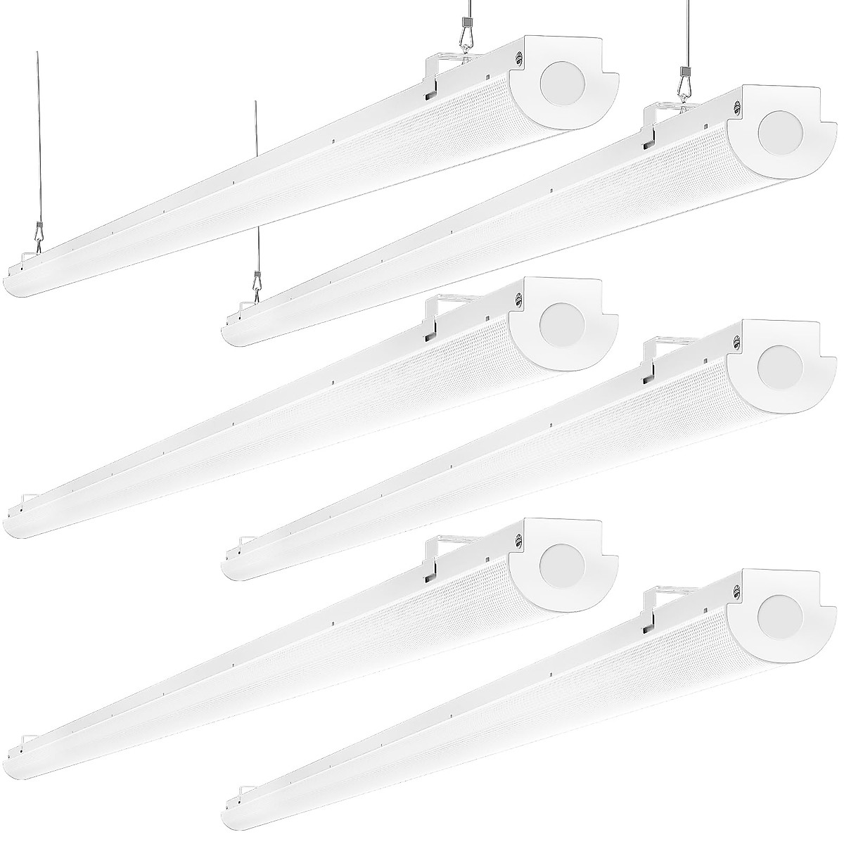 ANTLUX 8FT LED Shop Lights 110W Strip Lights [6-lamp T8 Fluorescent Equiv.], 12000LM, 5000K, Compact Commercial 8 Foot Light Fixtures for Warehouse, Garage, Energy Saving up to 4000W/5 Years, 6 Pack