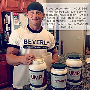 PROVOSYN. The Original Ultra-Premium Whole Egg, Milk (Casein + Whey) and Beef Protein Powder. Fast Muscle Building + Recovery. Perfect for Hard Gainers. Vanilla Flavor, 616 g The Mature Users Protein.
