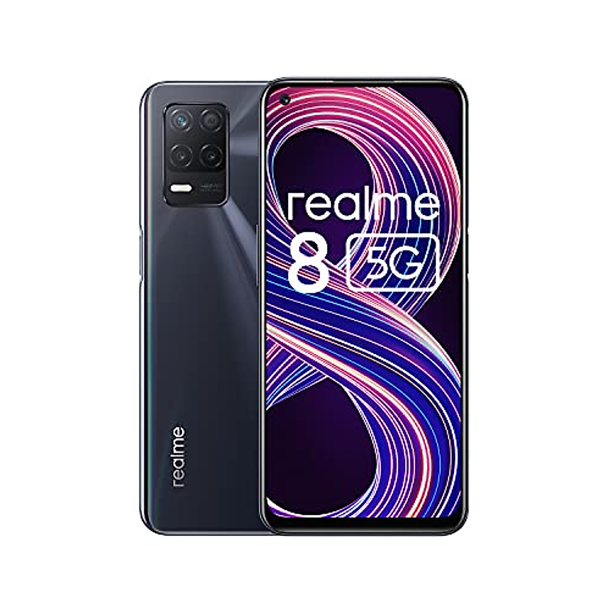 realme 8 5G Mobile Phone, Sim Free Unlocked Smartphone with Dimensity 700 5G Processor, 90Hz Ultra Smooth Display, 5000mAh Massive Battery, 48MP Nightscape Camera, Dual Sim, NFC, 4+64GB