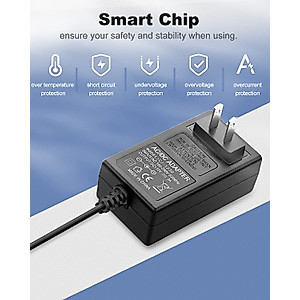 DC 12 Volt 3 Amp Power Supply Adapter 3A AC Adapter 100-240V 50-60Hz AC to DC 12V Cord with 5.5mmx2.5mm DC Barrel & 1 Tip for LED Strip Lights Speakers Routers [DC 12V 3A]