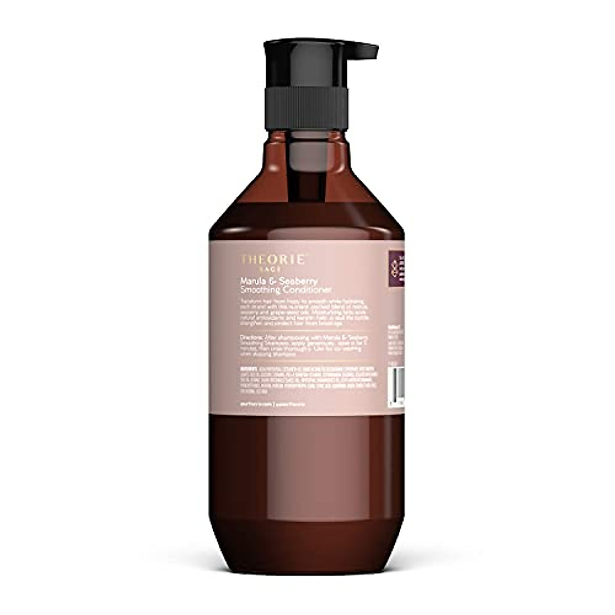 Theorie Marula and Seaberry Smoothing Conditioner - Smooth & Tame - Sulfate Free - Suited for Frizzy & Unruly Hair - Protects Color and Keratin Treated Hair, Pump Bottle 400mL
