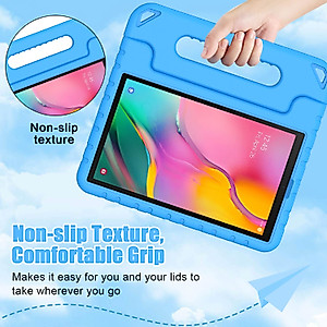 BMOUO Kids Case for Samsung Galaxy Tab A 10.1 (2019) SM-T510/T515, Shockproof Light Weight Protective Handle Stand Kids Case for Galaxy Tab A 10.1 Inch 2019 Release SM-T510/T515 - Blue