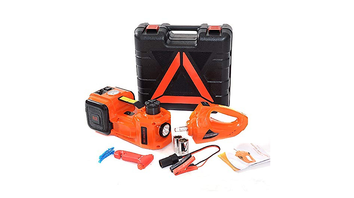 MarchInn 12V DC 5 Ton Electric Car Jack & Repair Kit