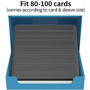 Rayvol 10 Card Deck Box with 20 Dividers - Set of 10 Card Boxes for TCG (Blue, Red, Green, Black, White)