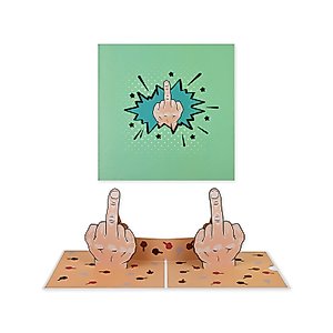 DS. DISTINCTIVE STYLE Funny Birthday Cards Middle Finger Pop Up Card Gag Gifts for Adults