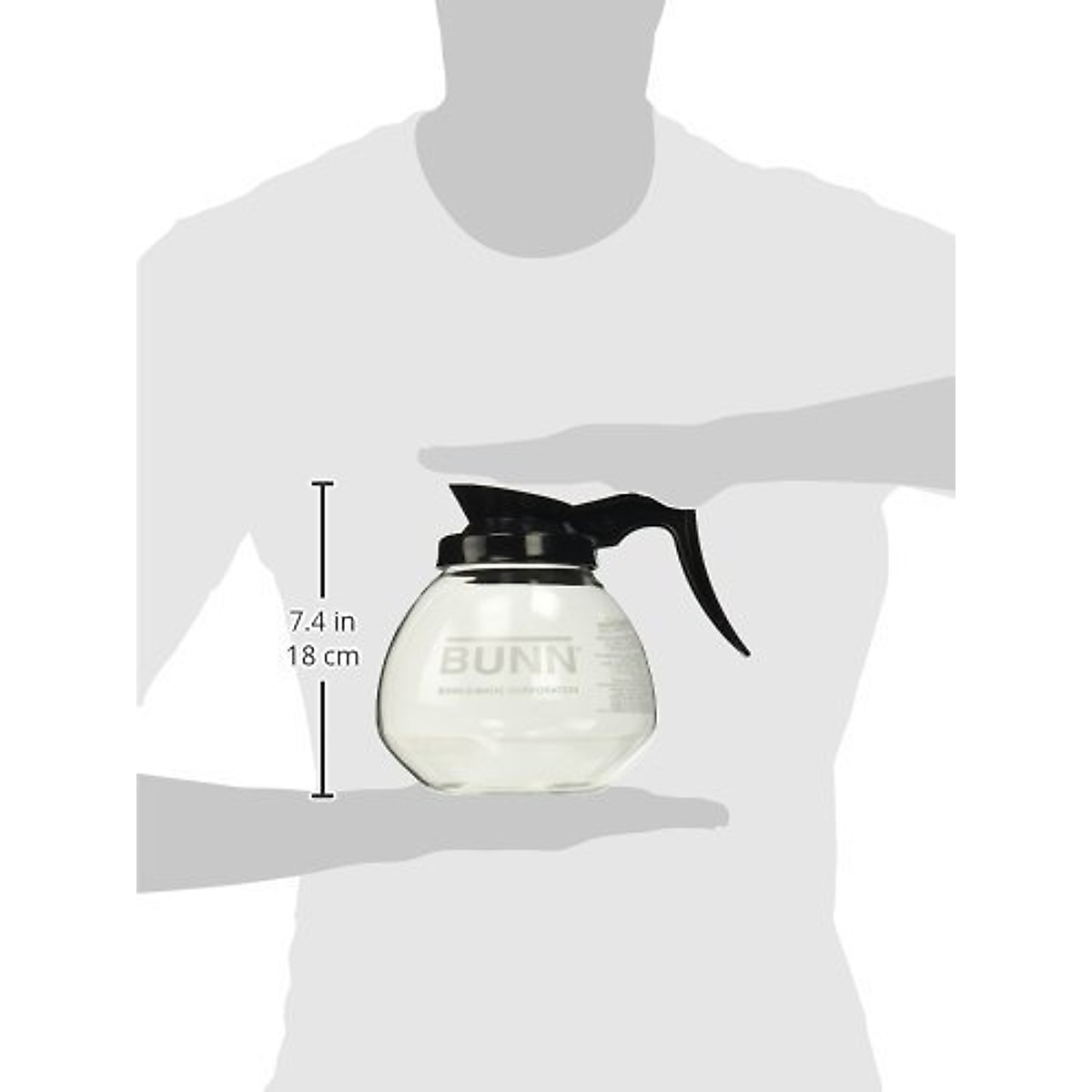 BUNN Coffee Pot Decanter/Carafe, 2 Black Regular and 1 Orange Decaf, 12 Cup Capacity, Set of 3, Original Version